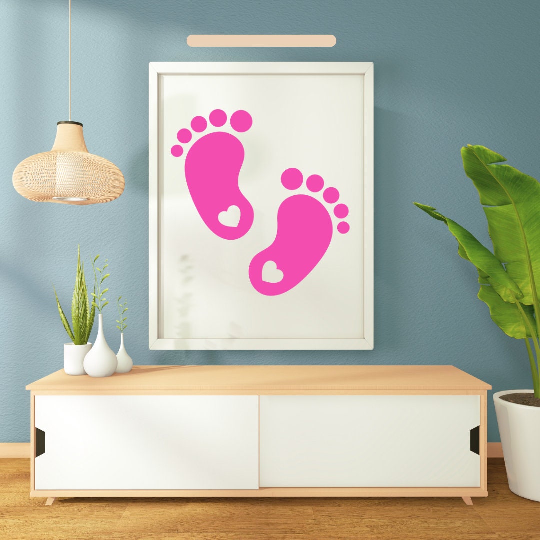 Pink Baby Feet SVG Baby Footprint Svg Png Jpg Baby Instant Download Svg ...