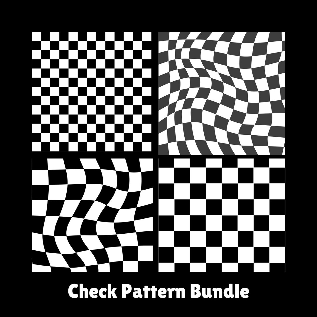 Black and White Seamless Checkered Pattern Png Svg Eps Dxf, Black and ...