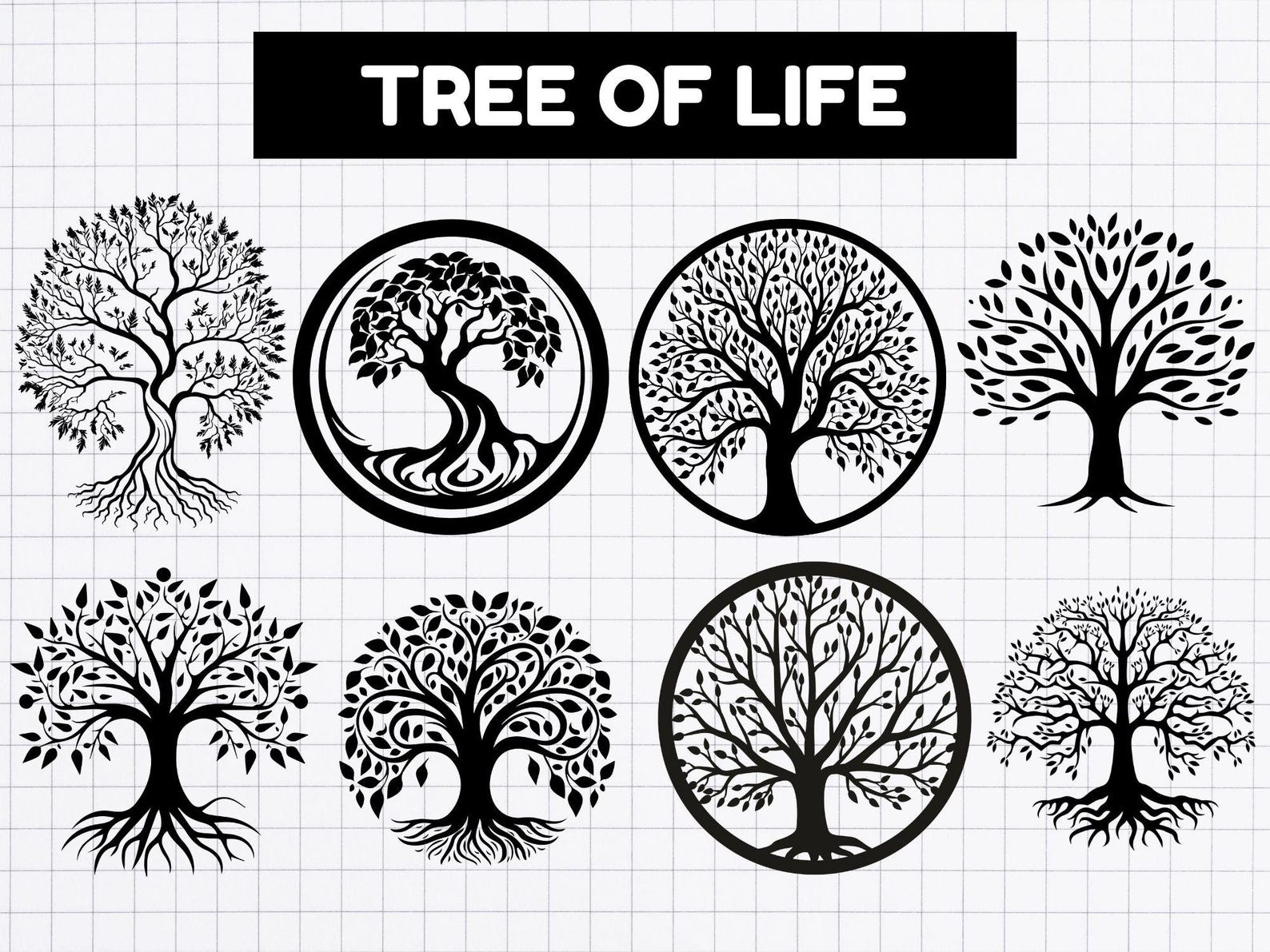 Tree of Life SVG Bundle, Tree of Life Clipart, Tree of Life SVG Cut ...