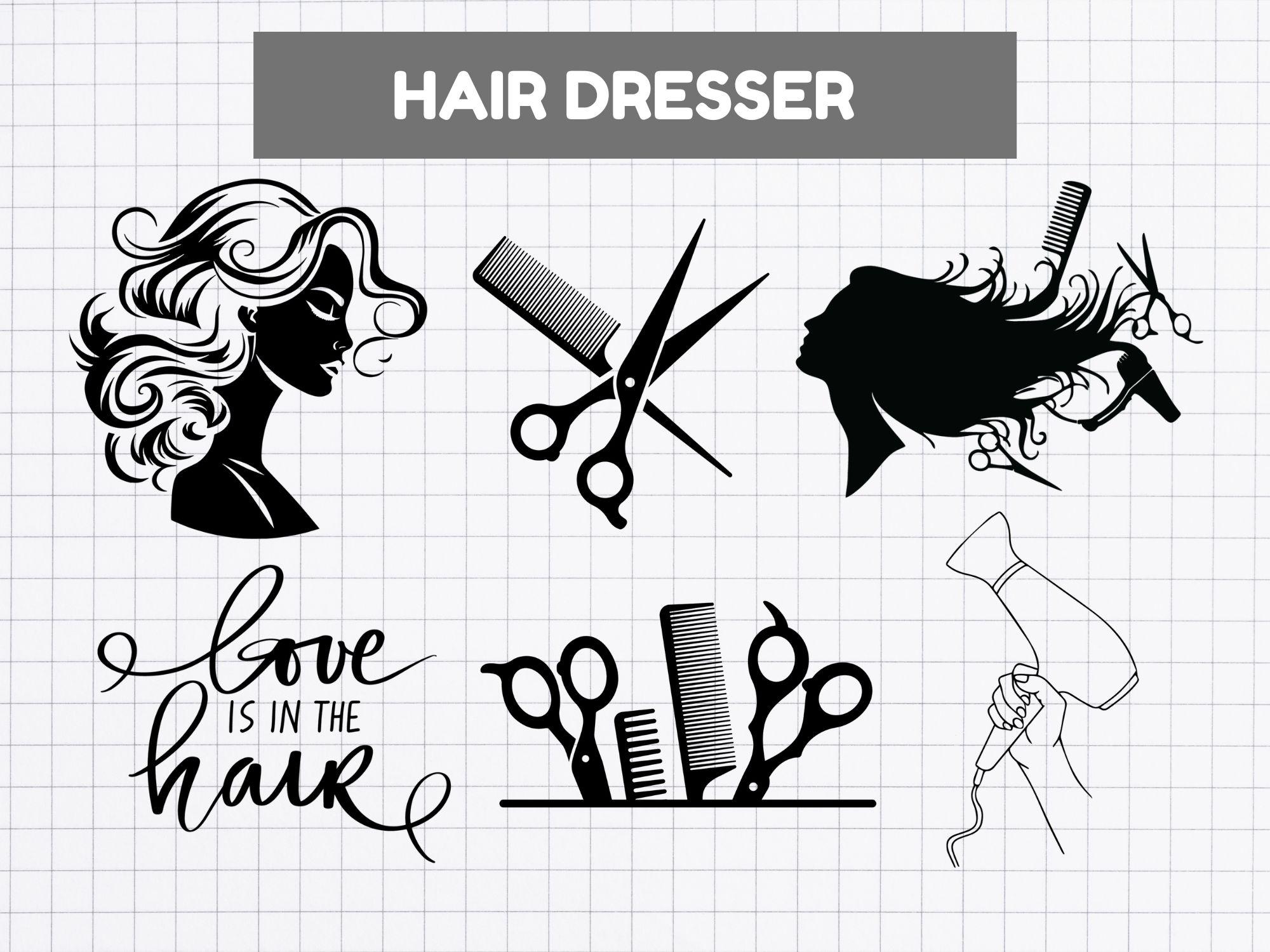 Hair Dresser Svgz\ Hair Stylist SVG\ Hairdresser SVG\ Png \ Hair Salon ...