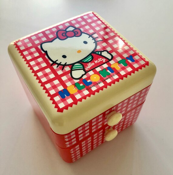 Vintage Hello Kitty 1990 Jewellery Box Drawer Set - Gem