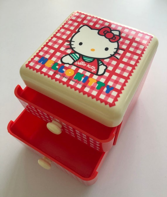Vintage Hello Kitty 1990 Jewellery Box Drawer Set - Gem