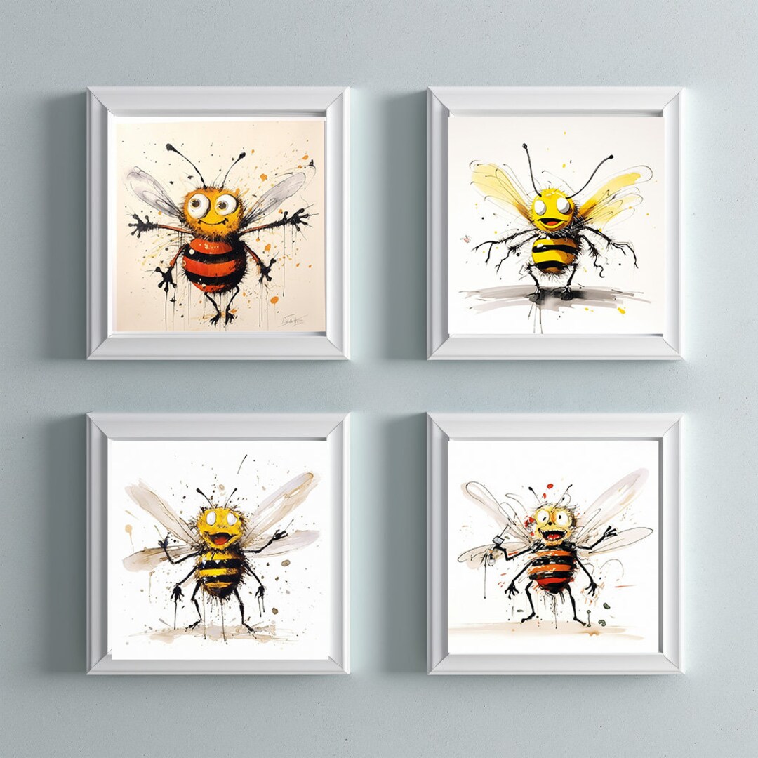 Happy Bees Clipart Bundle PNG 8 Happy Bees Clipart Render PNG - Etsy