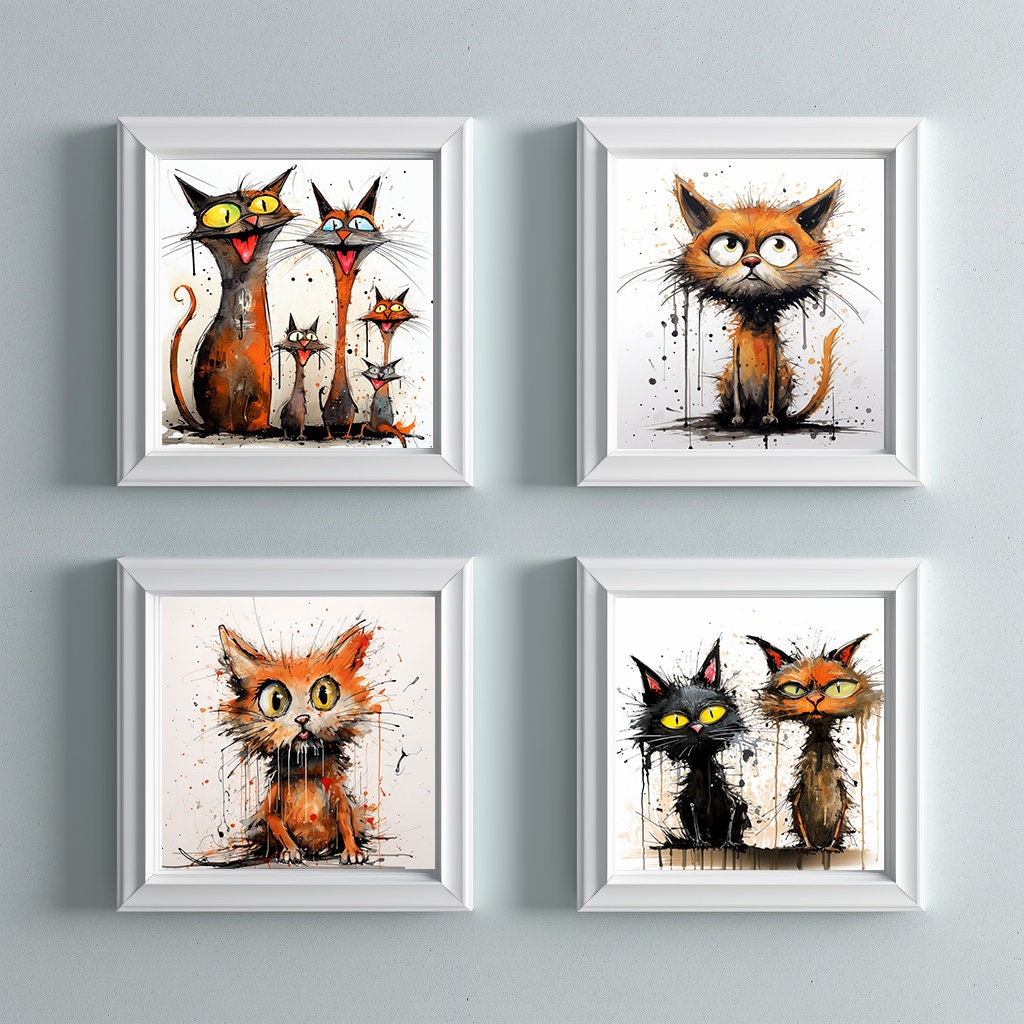 More Happy Cats Clipart Bundle PNG 8 Happy Cats Clipart Render PNG - Etsy