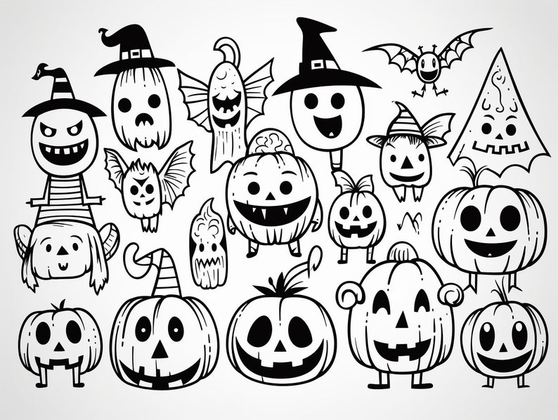 Printable Halloween Colouring Pages Halloween Coloring Etsy printable-halloween-colouring-pages-halloween-coloring-etsy