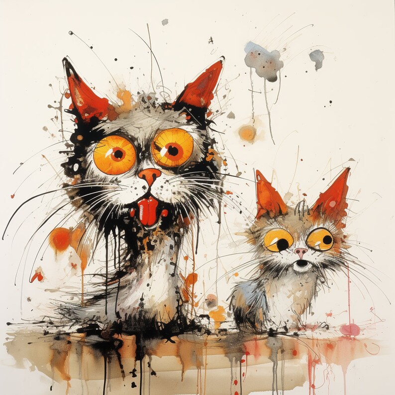 More Happy Cats Clipart Bundle PNG 8 Happy Cats Clipart Render PNG - Etsy