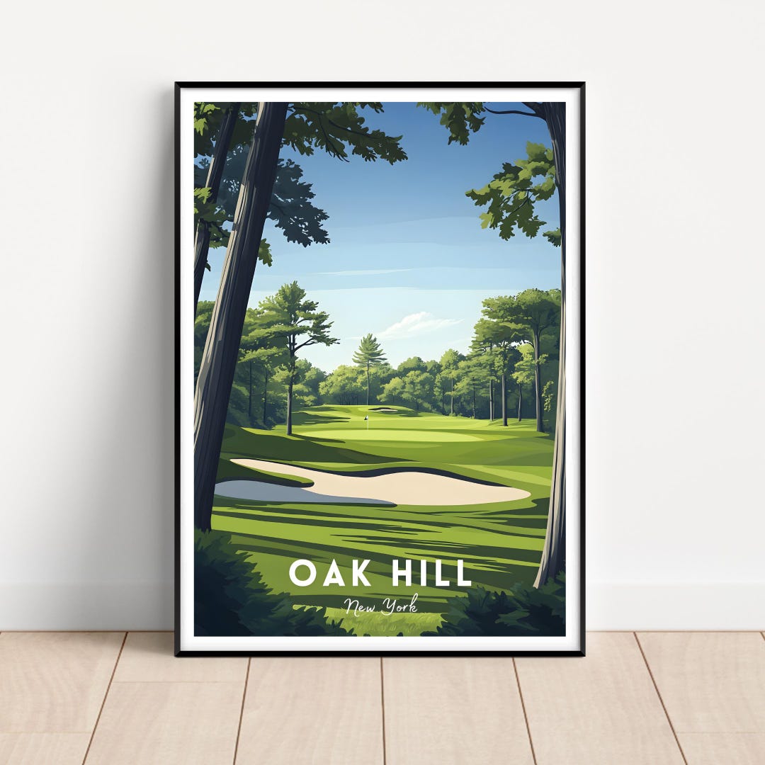 Oak Hill Country Club Poster, Oak Hill Golf Course, Oak Hill Golf Print ...
