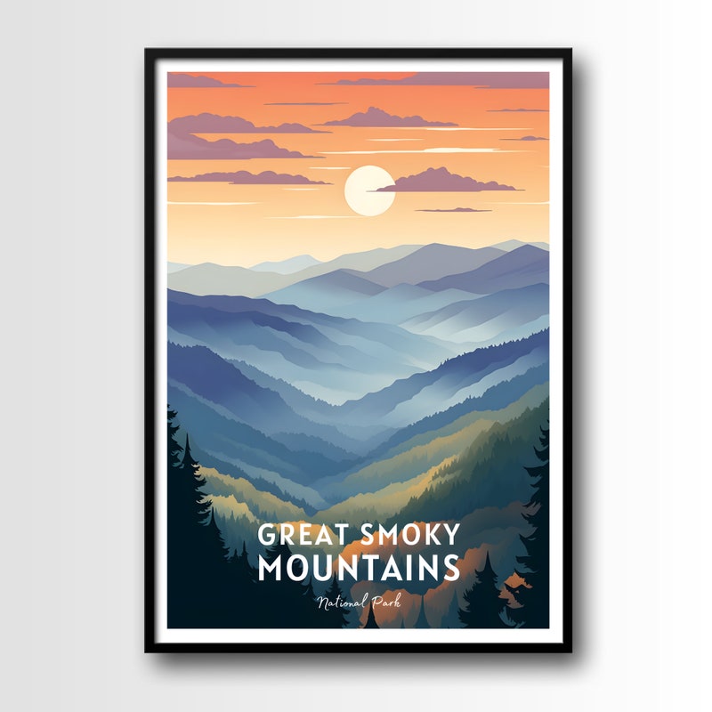 Smoky Mountains Poster - Etsy