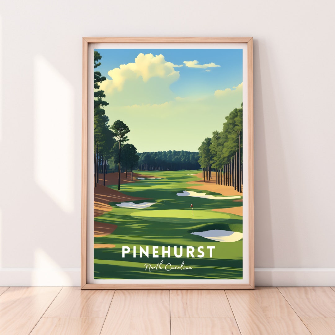 Pinehurst Poster, Pinehurst Resort Golf Course, Pinehurst Print, Golf ...