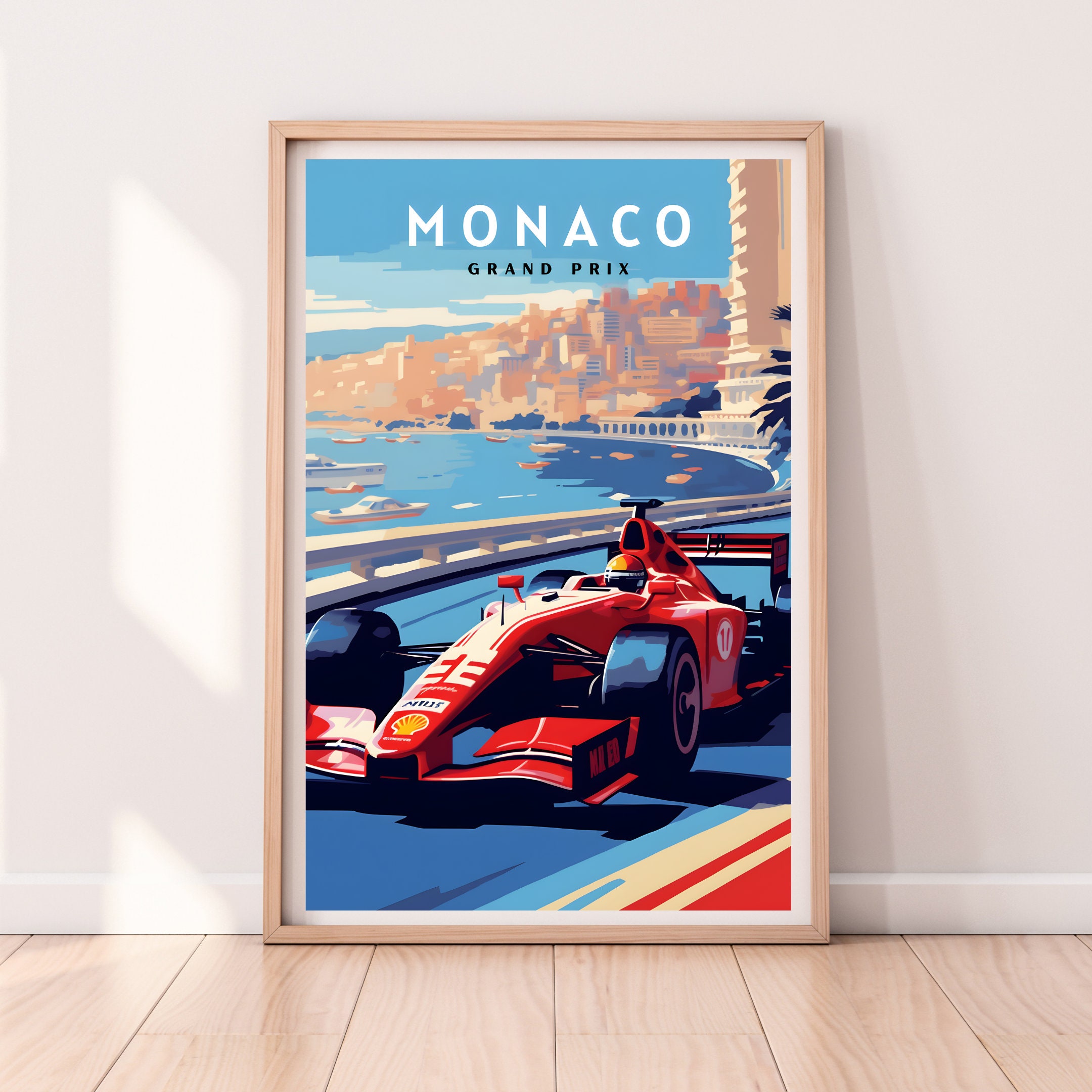 Monaco Travel Poster, Monaco Wall Art, Monaco Grand Prix Poster ...