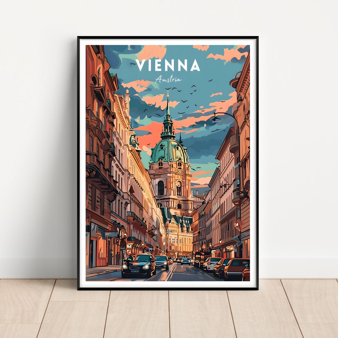 Vienna Travel Poster, Vienna Print, Vienna Wall Art, Digital Download ...