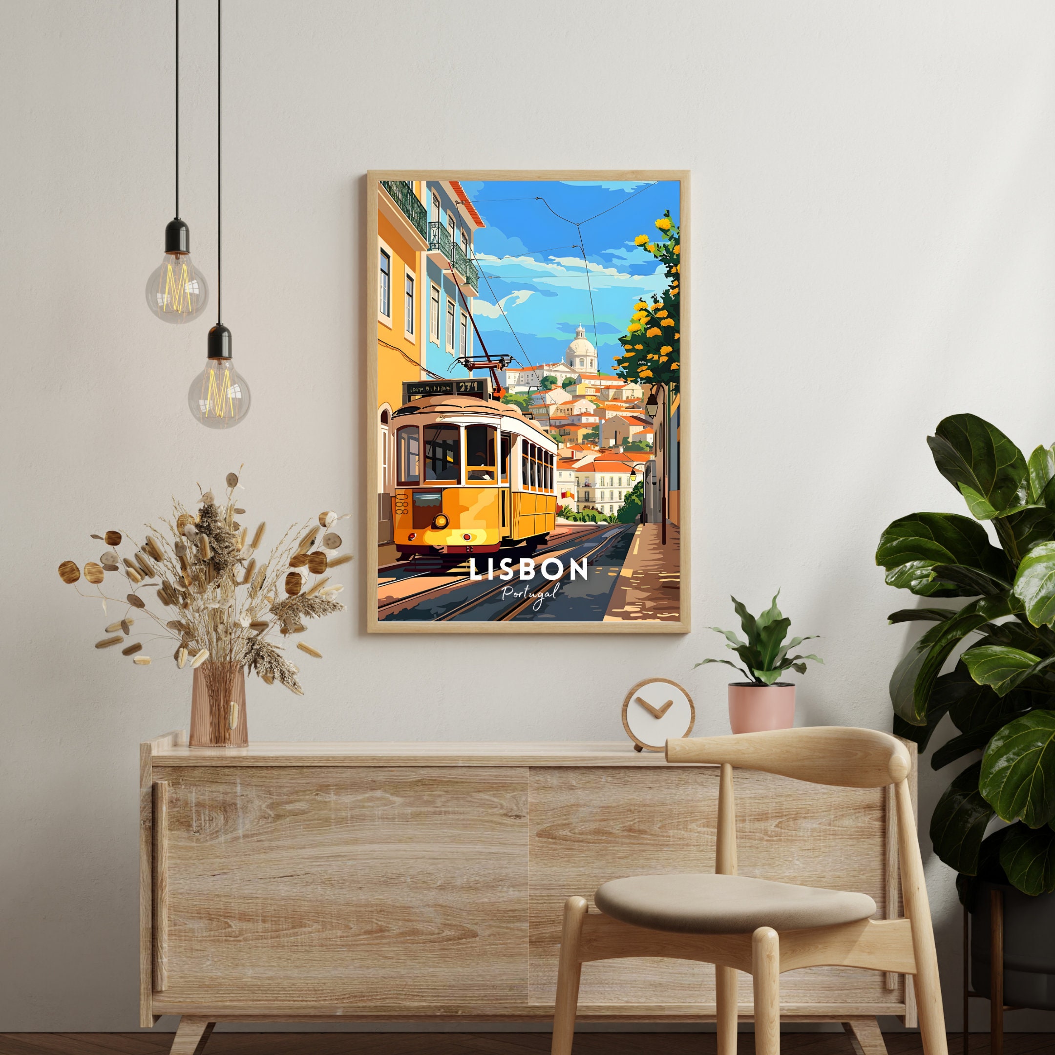 Lisbon Travel Poster, Lisbon Print, Lisbon Wall Art, Digital Download ...
