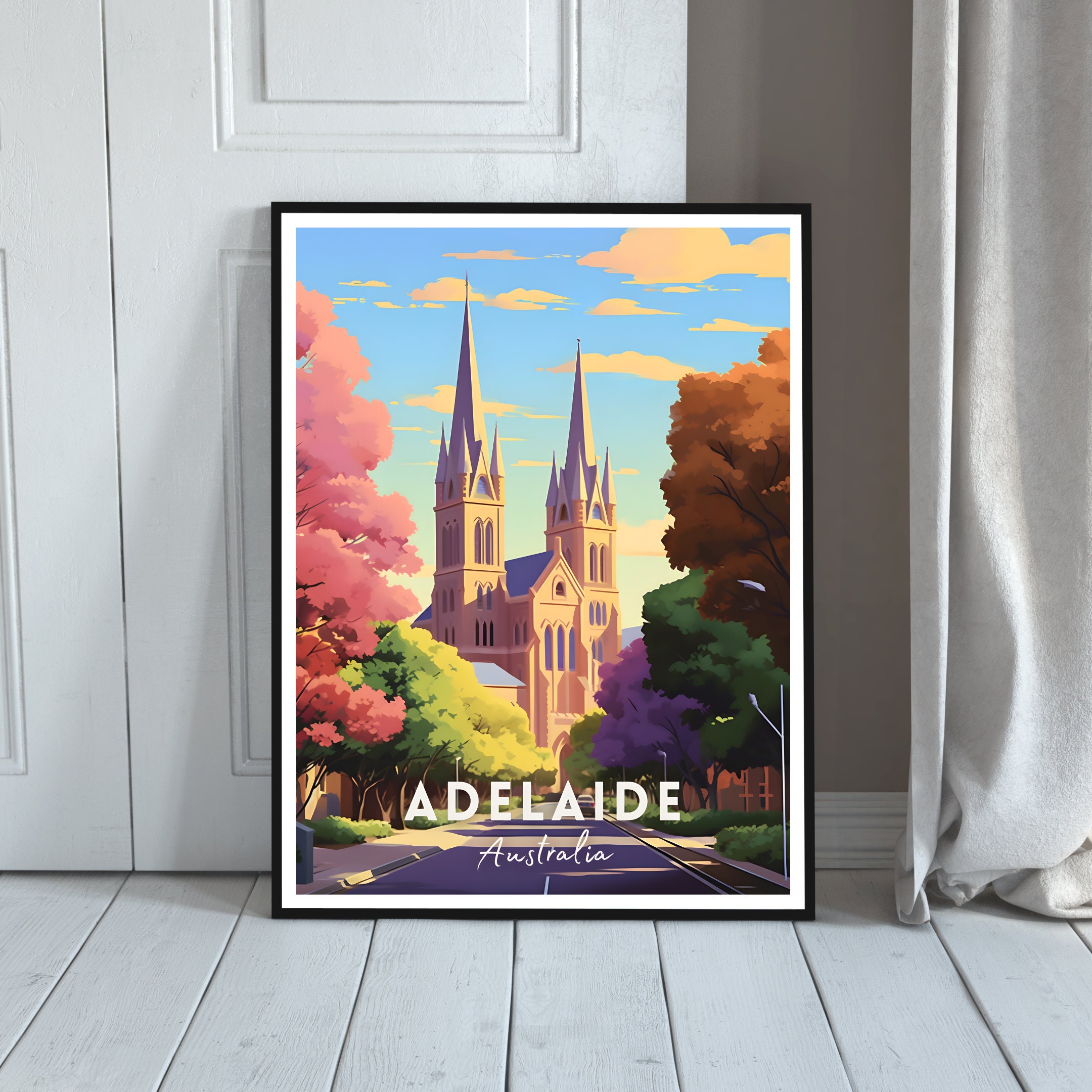 Adelaide Australia Travel Poster, Adelaide Wall Art, Adelaide Print ...