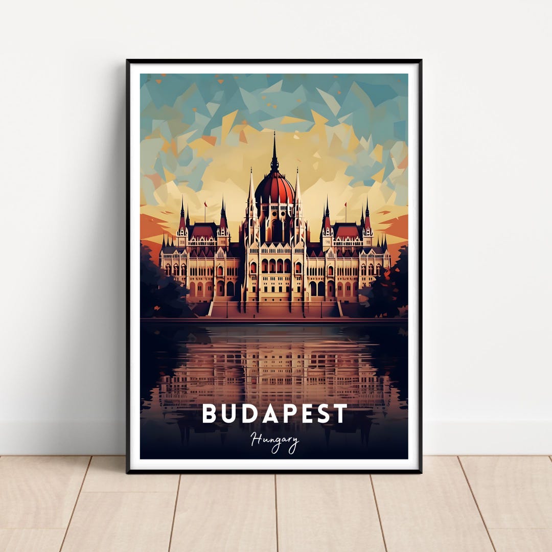 Budapest Travel Poster, Budapest Print, Budapest Wall Art, Digital ...