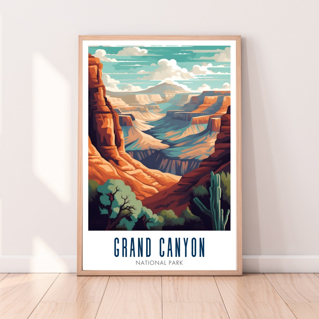 Grand Canyon Travel Poster, Grand Canyon Wall Art Print, Grand Canyon ...