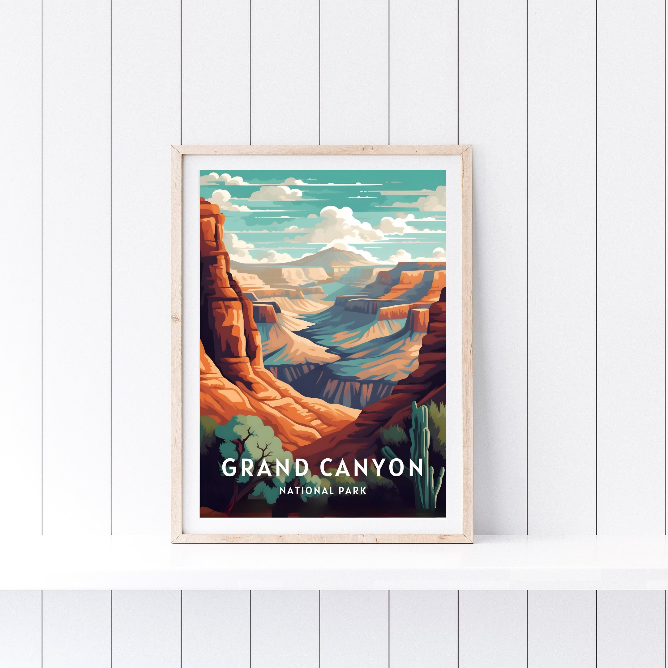 Grand Canyon Travel Poster, Grand Canyon Wall Art Print, Grand Canyon ...