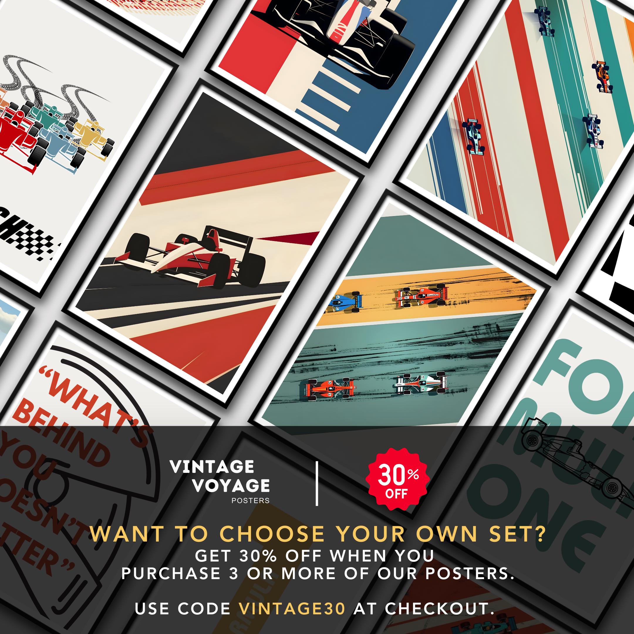 F1 Gallery Wall Set of 12, Formula 1 Wall Art, F1 Poster, F1 Print, F1 ...
