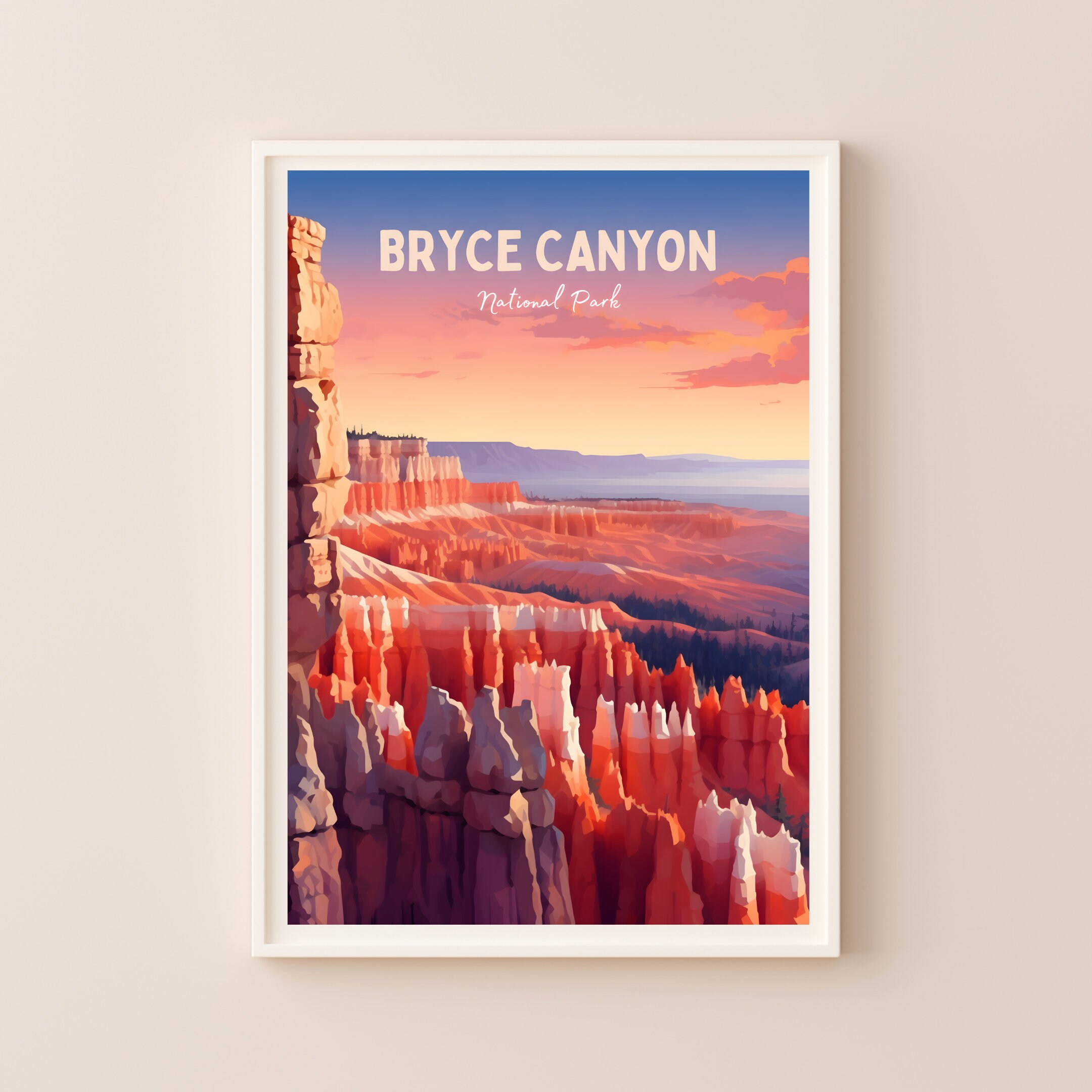 Bryce Canyon National Park Poster, Bryce Canyon National Park Print ...
