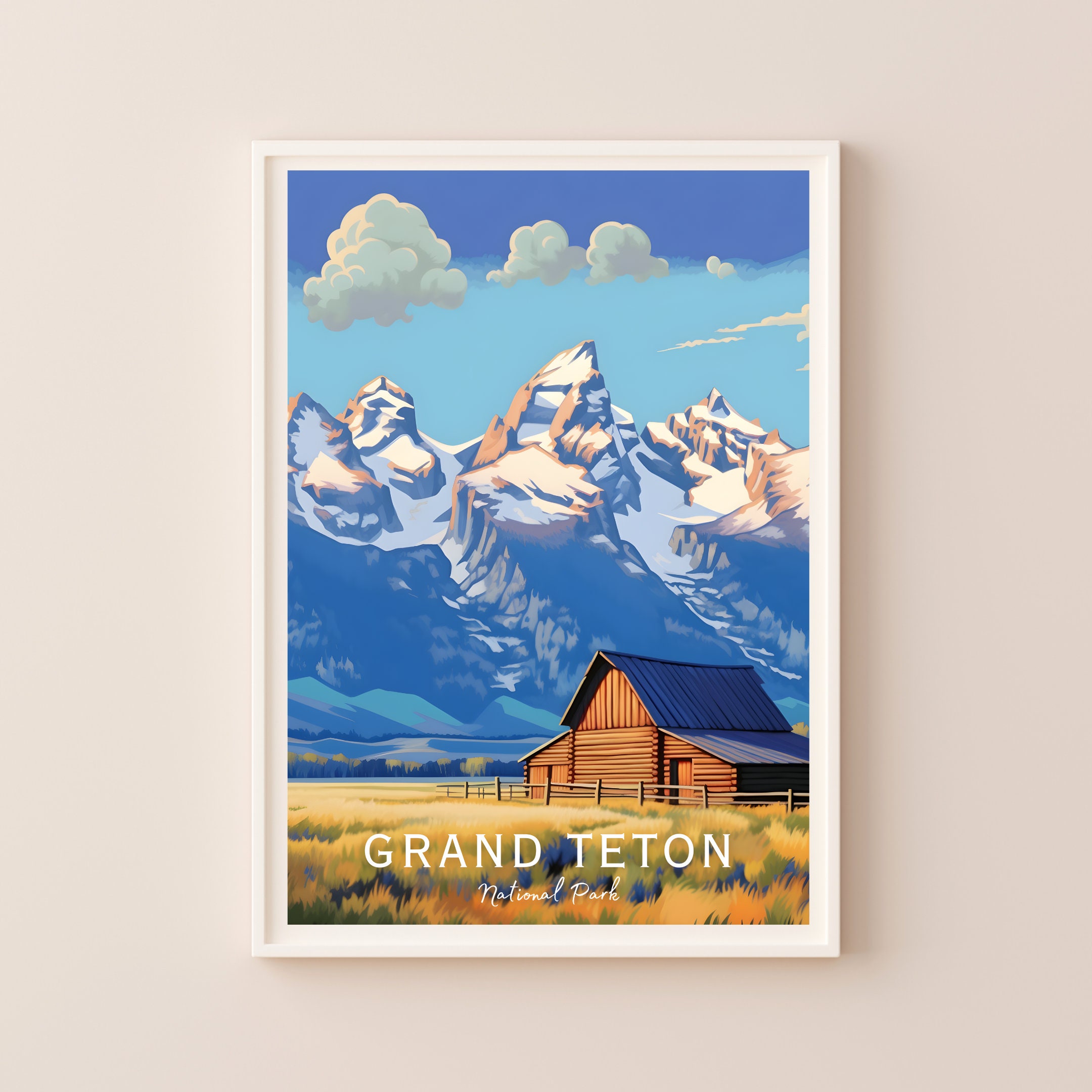 Grand Teton National Park Travel Poster, Grand Teton National Park ...
