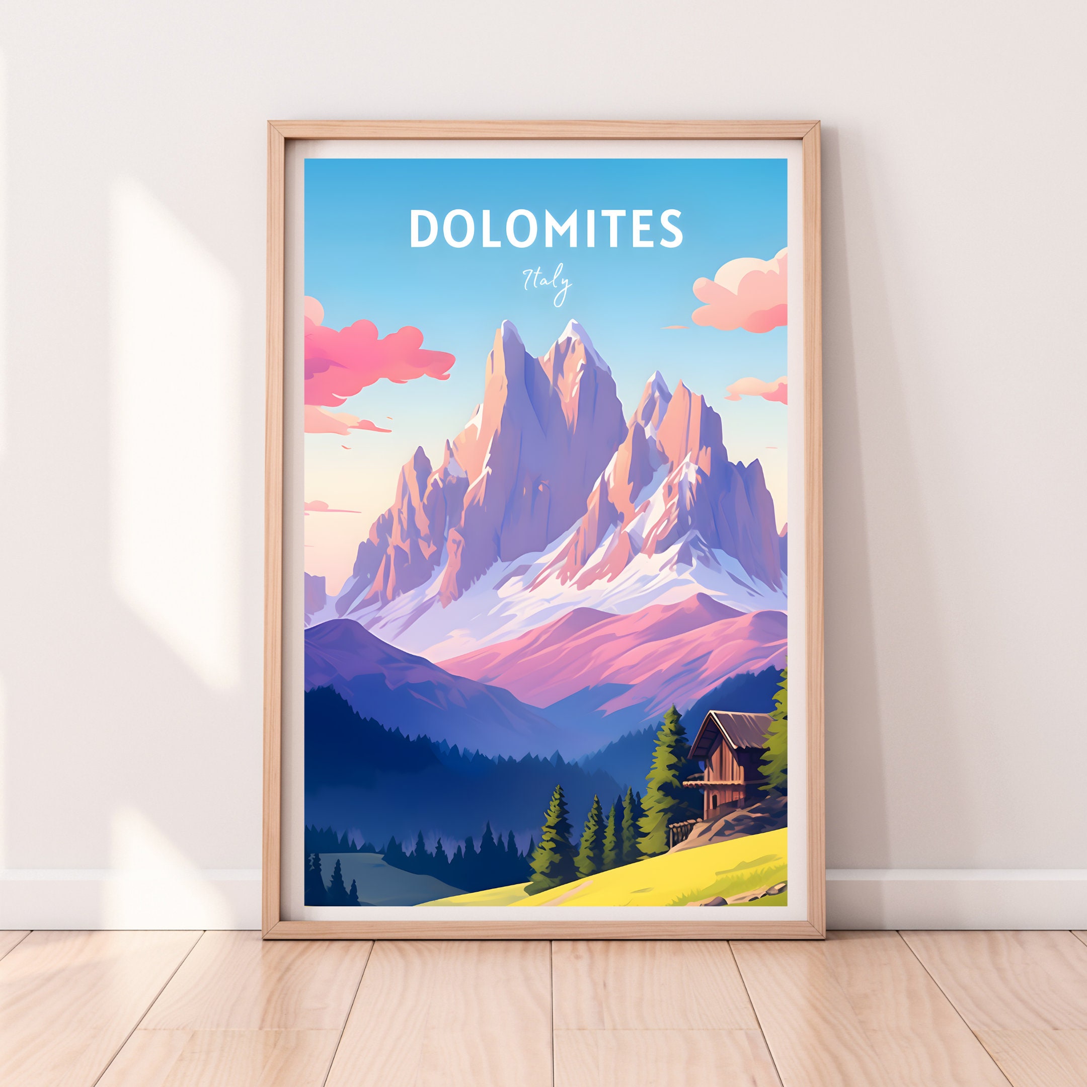 Dolomites Travel Poster, Dolomites Wall Art, Digital Download ...