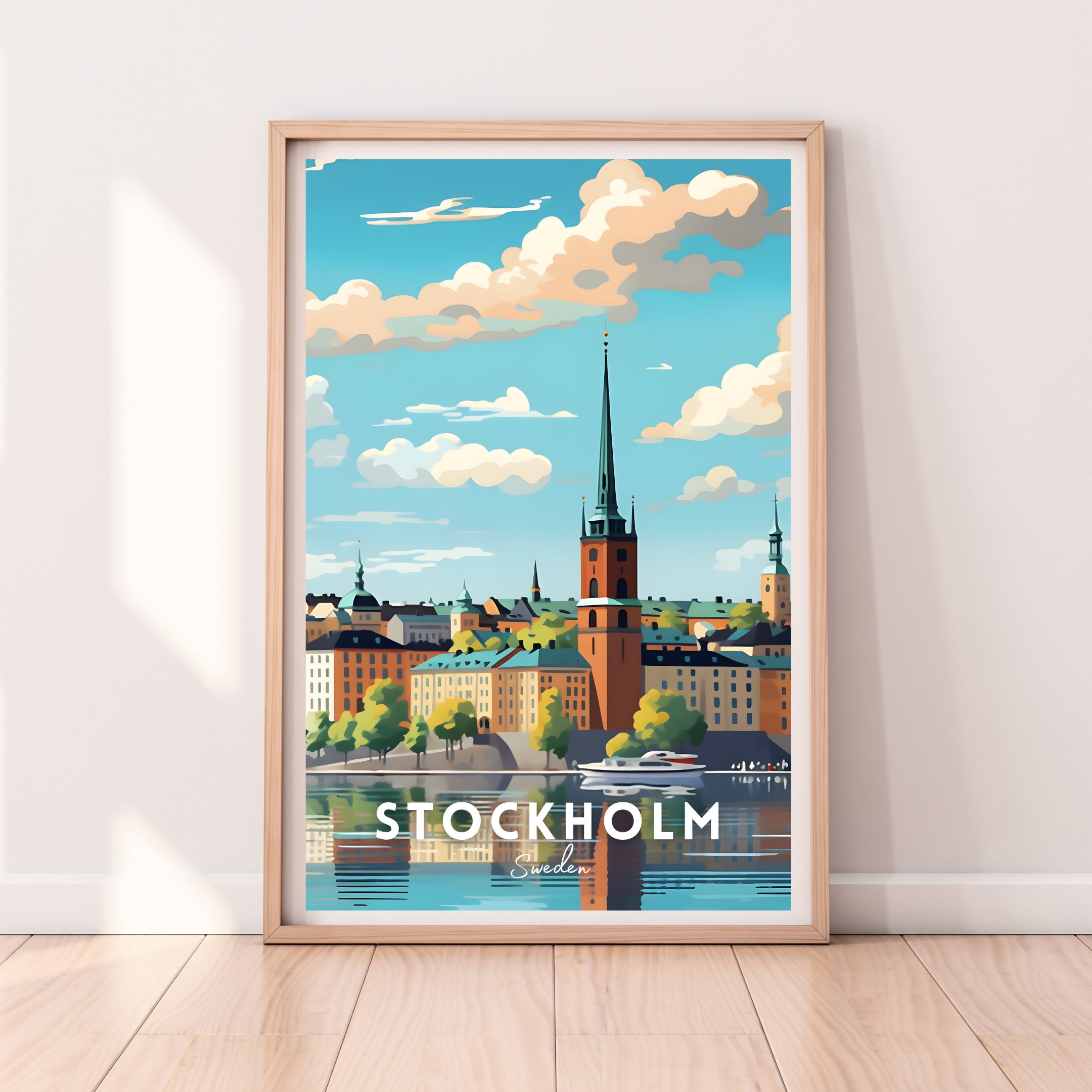 Stockholm Poster, Sweden Travel Poster, Stockholm Print, Stockholm Wall ...