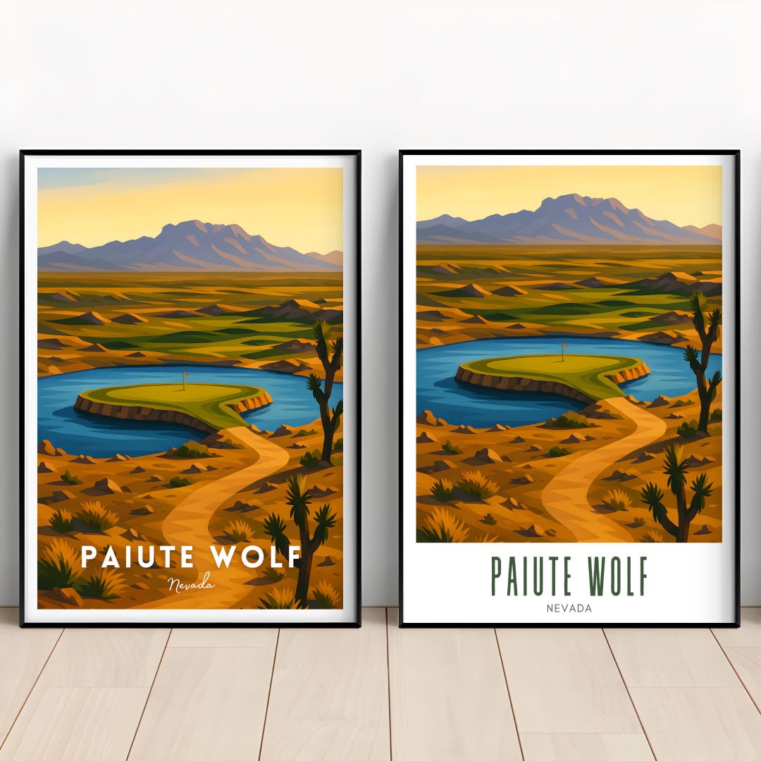 Paiute Wolf Golf Course Poster, Paiute Wolf Golf Print, Golf Course ...