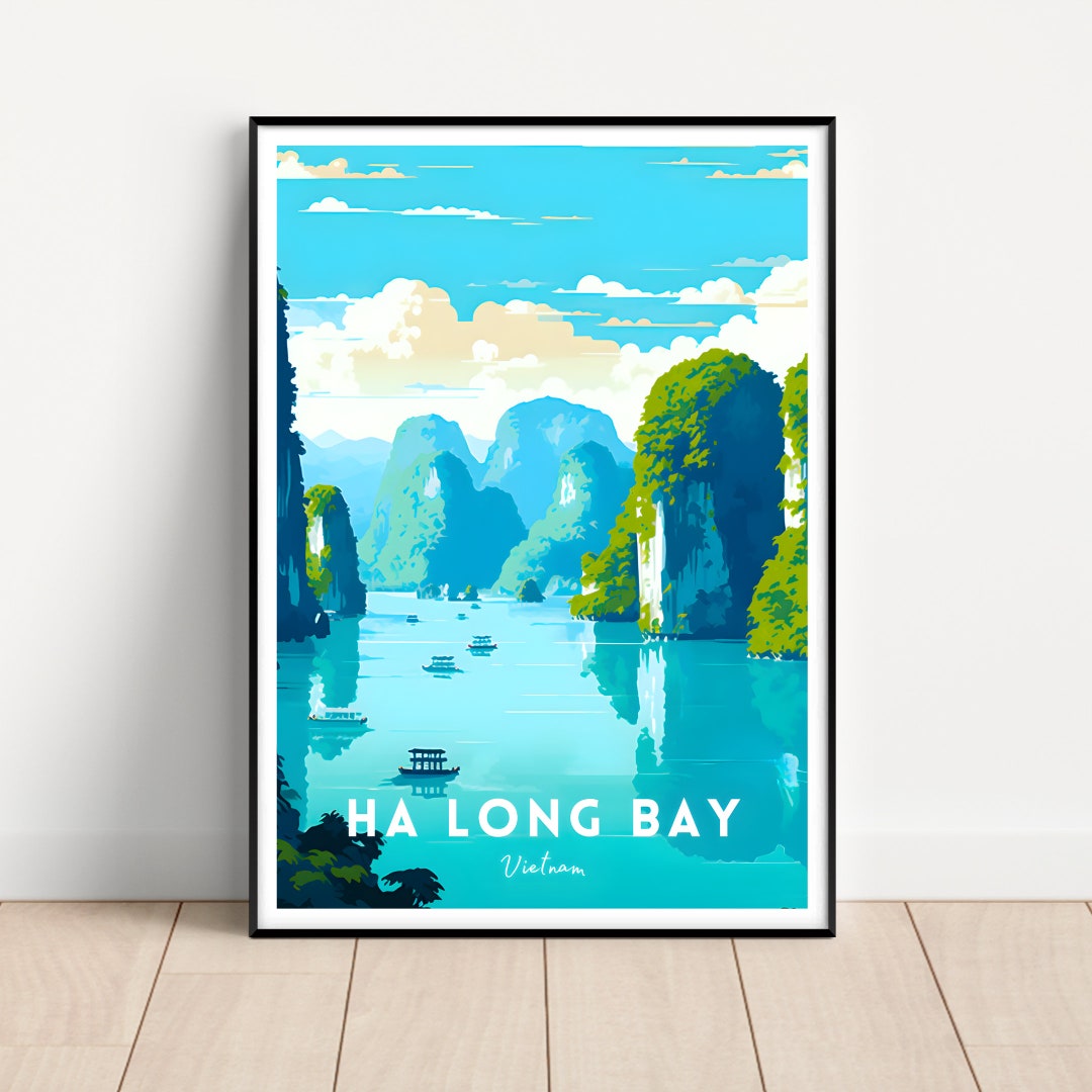Ha Long Bay Poster, Ha Long Bay Wall Art, Digital Download, Ha Long Bay ...