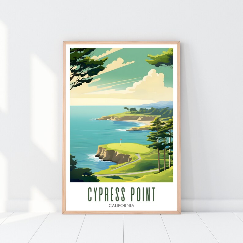 Cypress Point Poster, Cypress Point Golf Course, Cypress Point Print ...