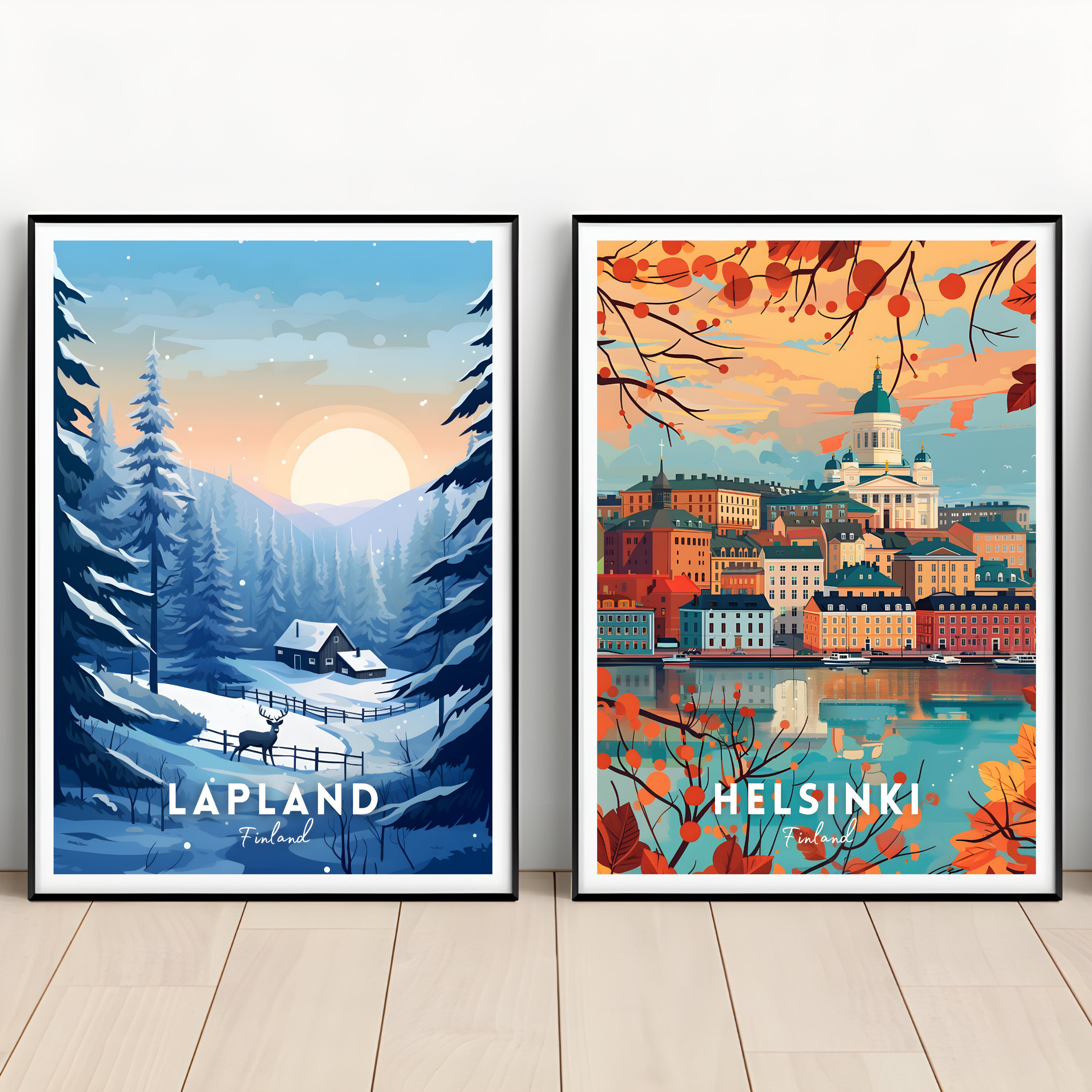 Scandinavia Poster Set of 8, Scandinavia Print Set, Scandinavia Wall ...
