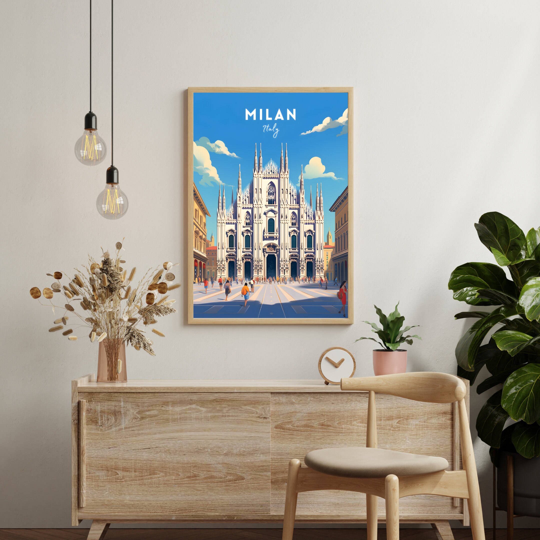 Milan Travel Poster, Milan Wall Art, Milan Print, Italy Wall Art, Milan ...