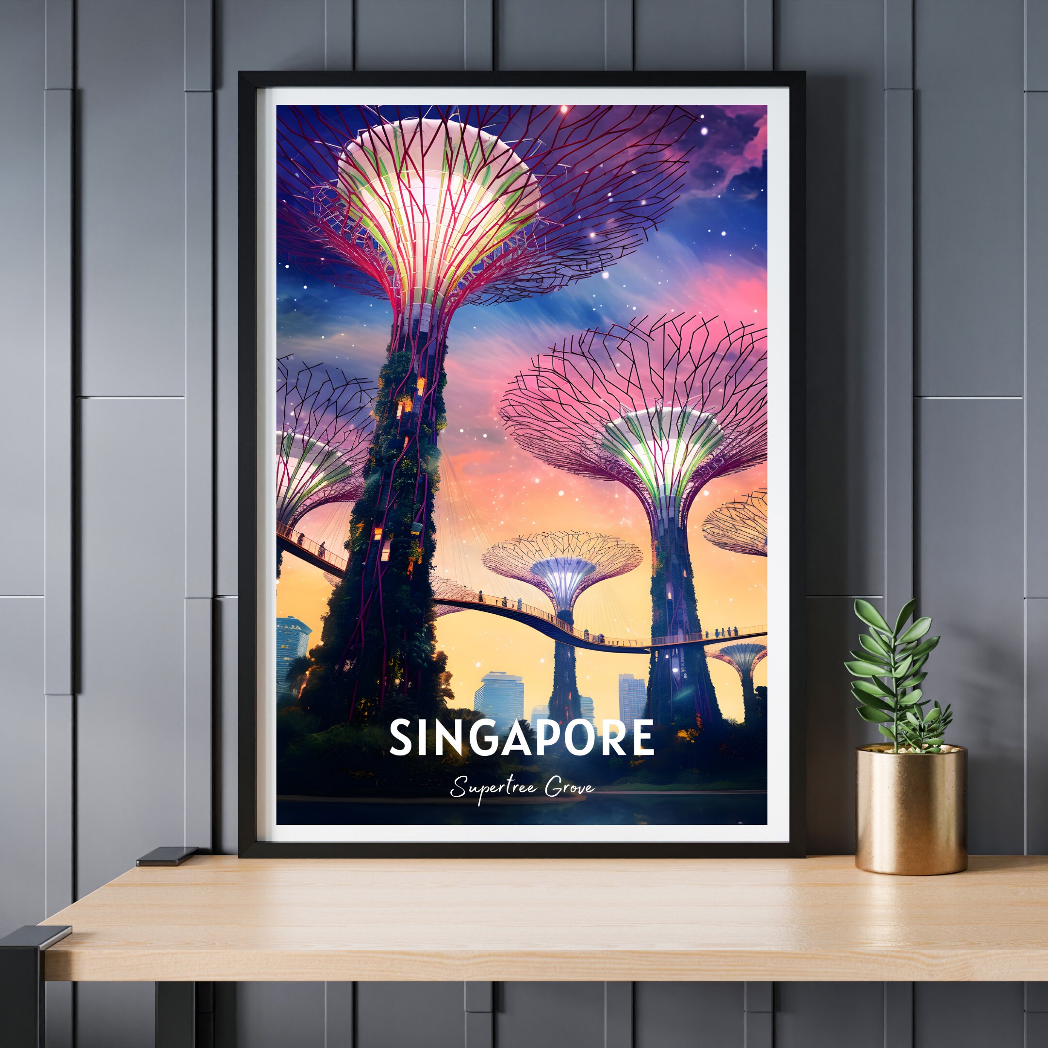 Singapore Travel Poster, Singapore Wall Art, Singapore Print, Digital ...