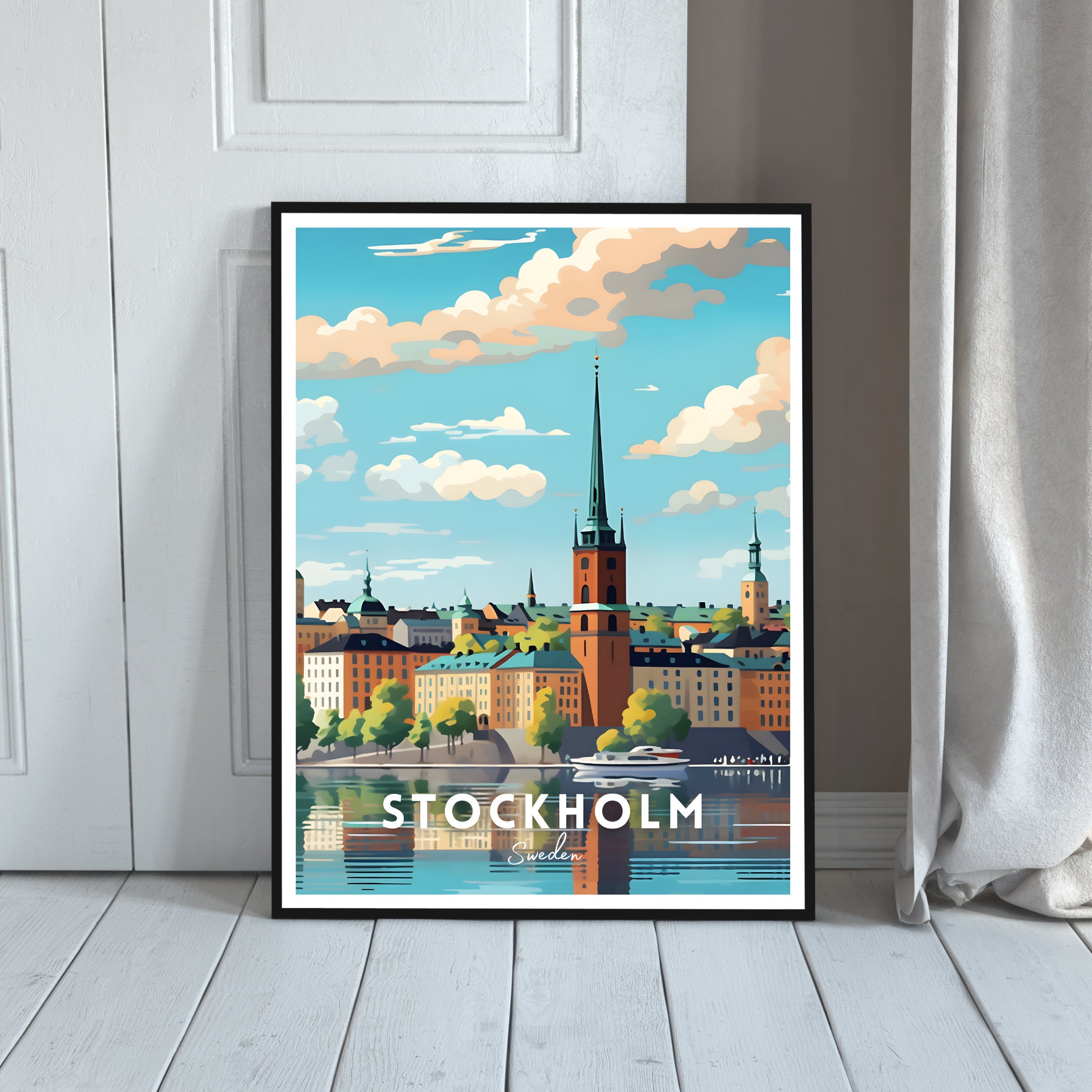 Stockholm Poster, Sweden Travel Poster, Stockholm Print, Stockholm Wall ...