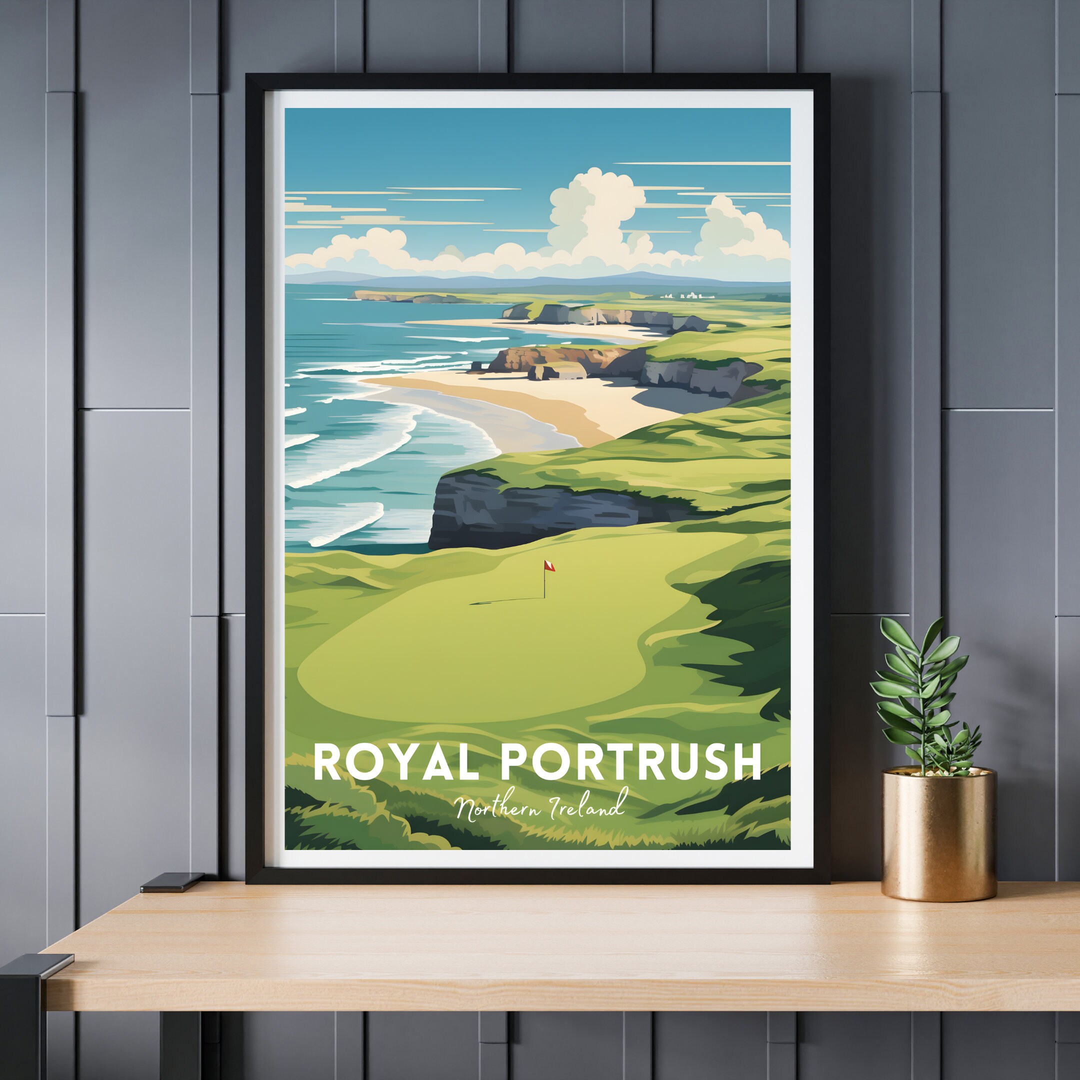 Royal Portrush Poster, Royal Portrush Wall Art, Royal Portrush Northern ...