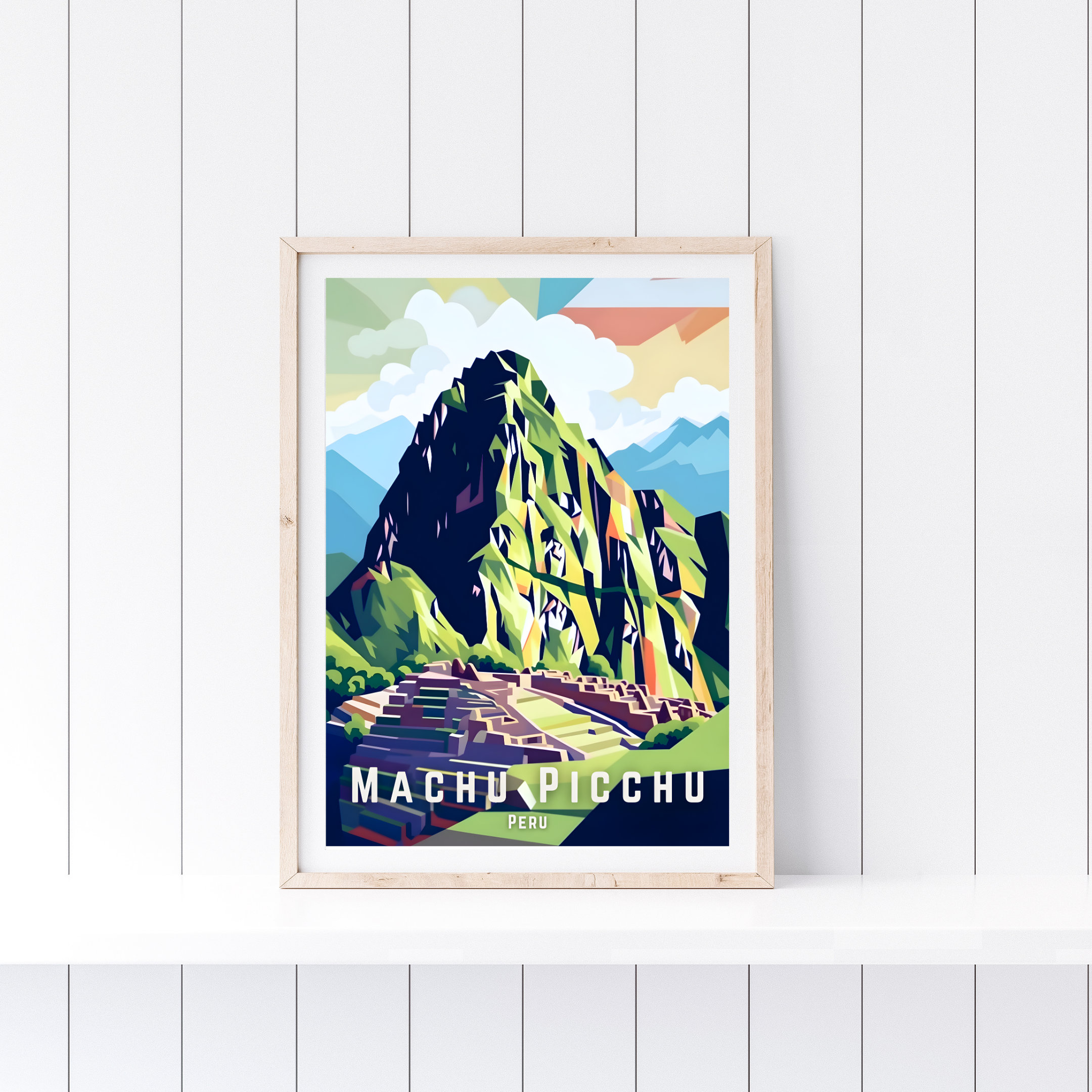 Machu Picchu Travel Poster Machu Picchu Wall Art Print Machu - Etsy