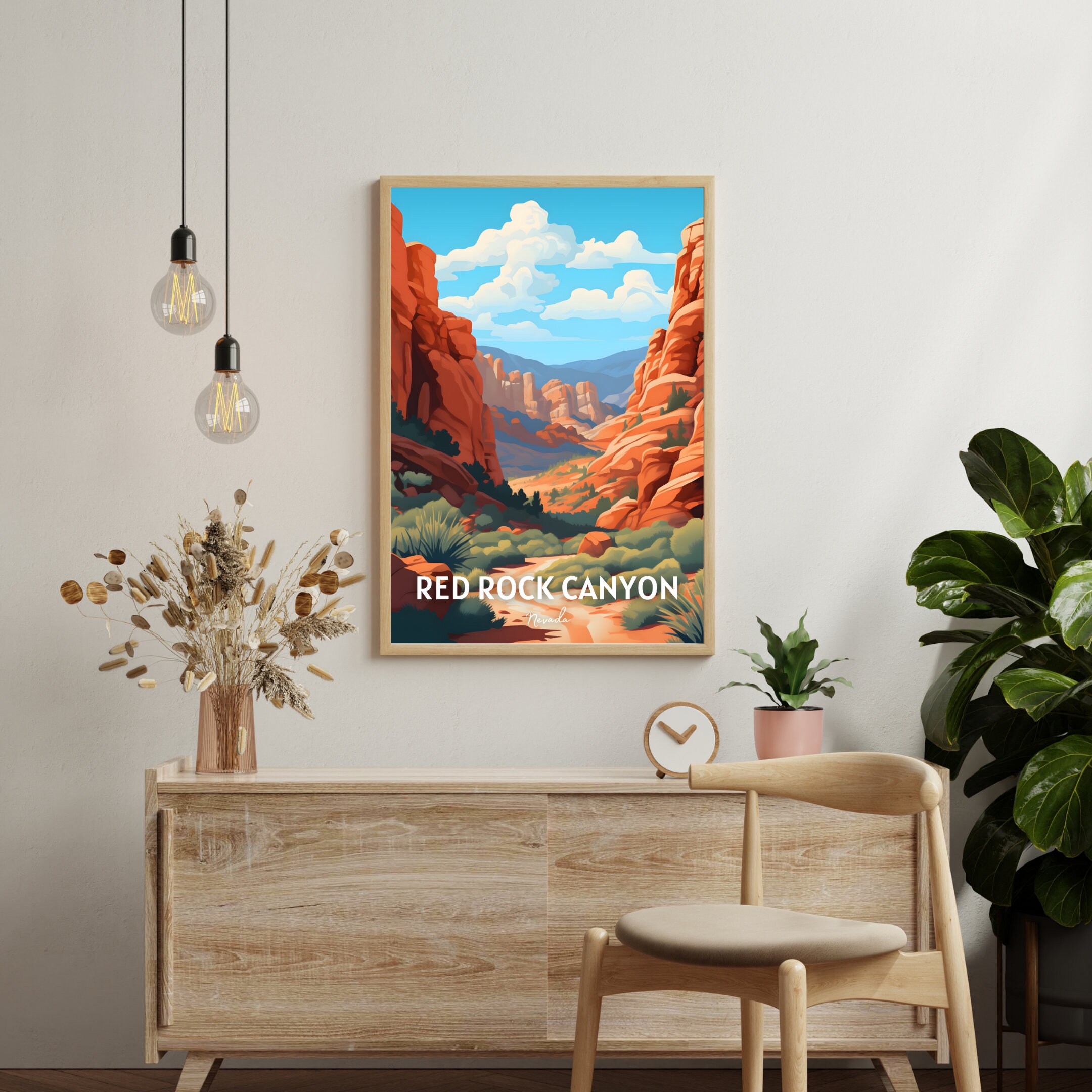 Red Rock Canyon Poster, Red Rock Canyon Print, Red Rock Canyon Wall Art ...
