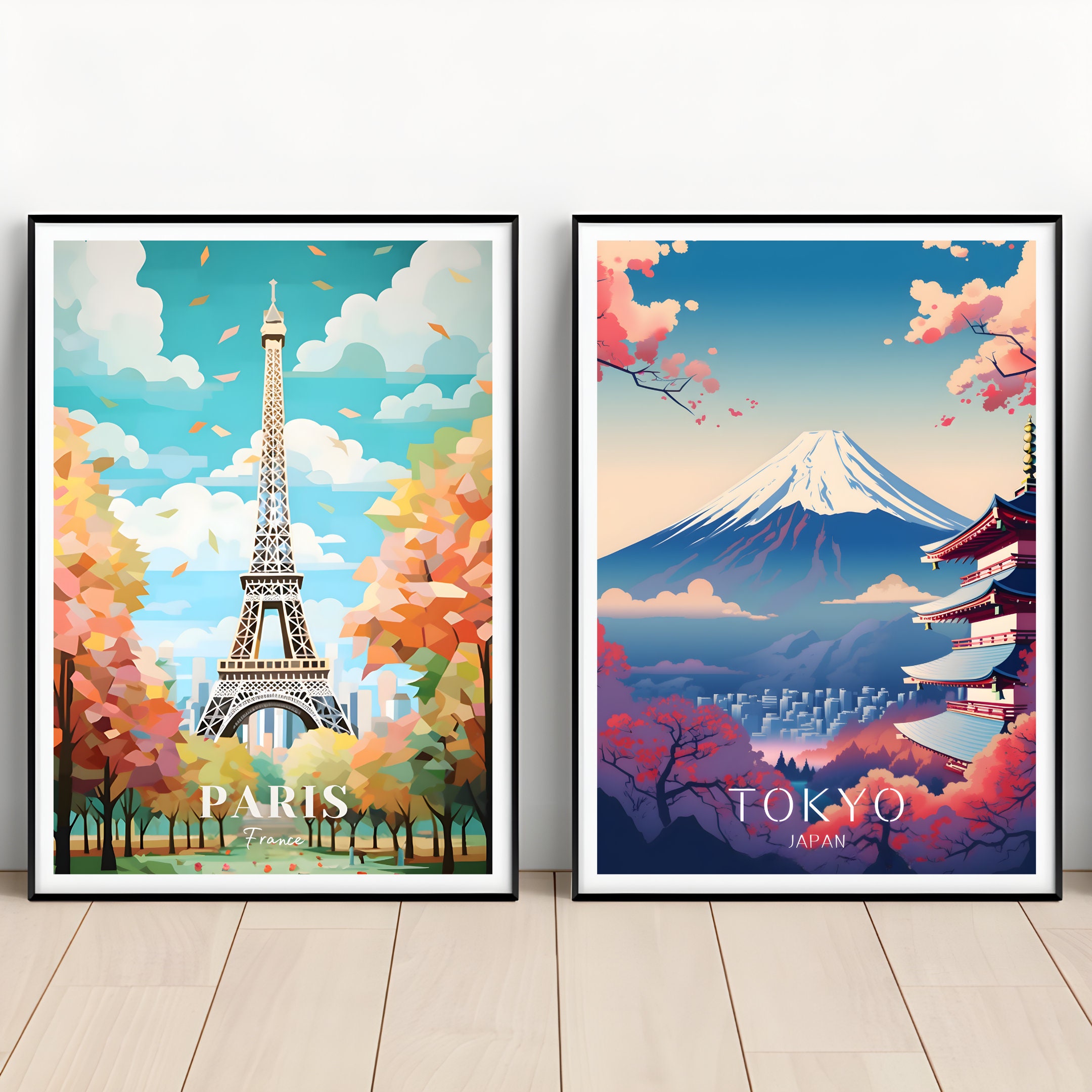 World Cities Poster Set of 15, World Cities Print Set, World Cities ...