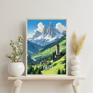 Tyrol Travel Poster, Tyrol Wall Art, Tyrol Print, Digital Download ...