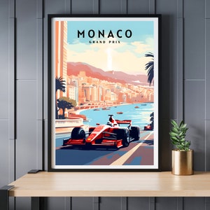 Monaco Travel Poster, Monaco Wall Art, Monaco Grand Prix Poster ...
