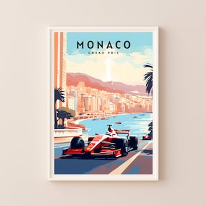 Monaco Travel Poster, Monaco Wall Art, Monaco Grand Prix Poster ...