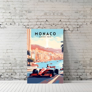 Monaco Travel Poster, Monaco Wall Art, Monaco Grand Prix Poster ...