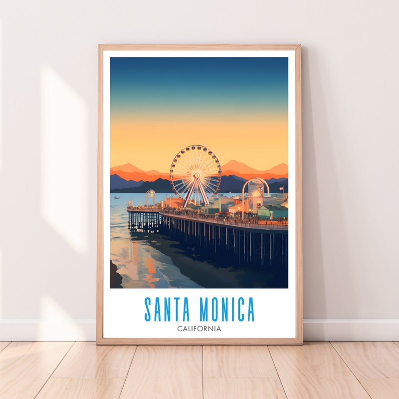 Santa Monica Poster - Etsy