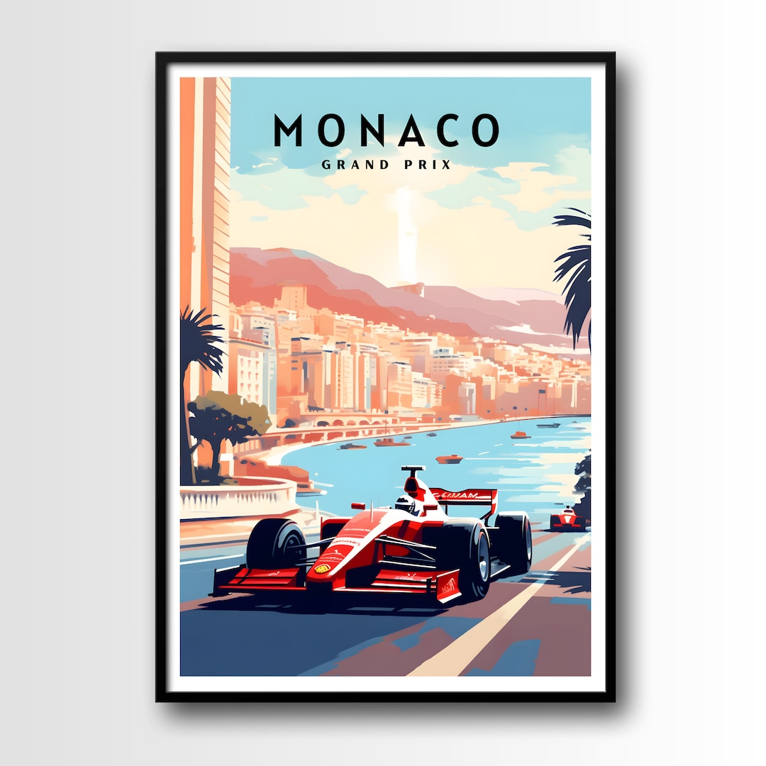 Monaco Travel Poster, Monaco Wall Art, Monaco Grand Prix Poster ...