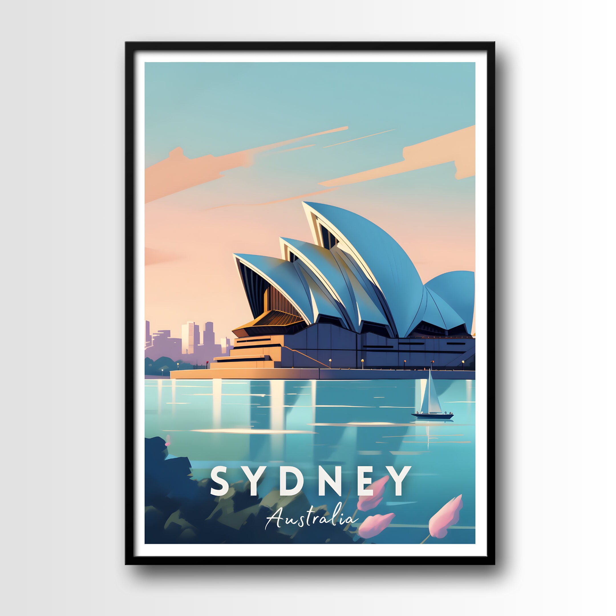 Sydney Travel Poster, Sydney Wall Art Print, Sydney Travel Art Poster ...