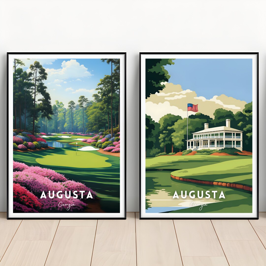 Augusta Poster Set, Augusta Print, Augusta National, Digital Download ...