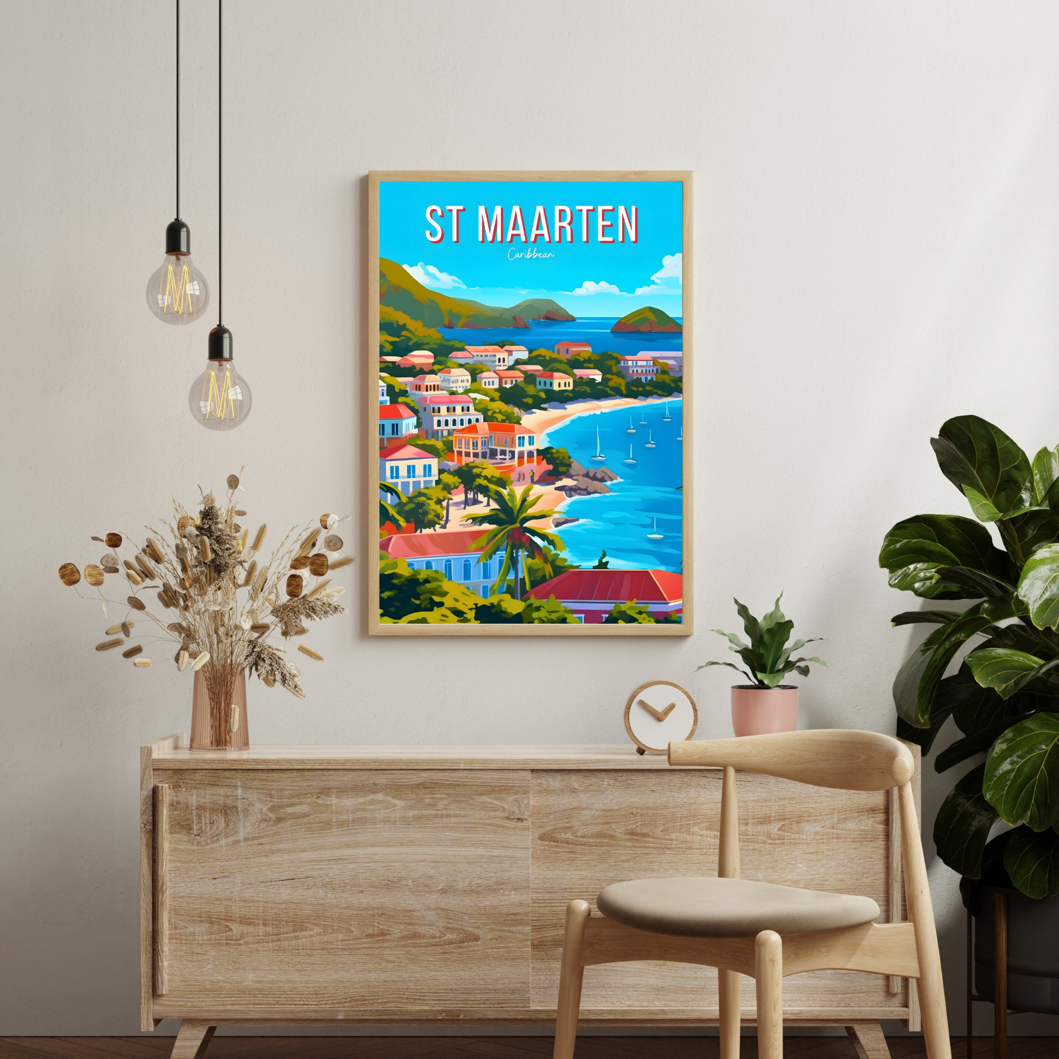 St Maarten Travel Poster, St Maarten Wall Art, St Maarten Print ...