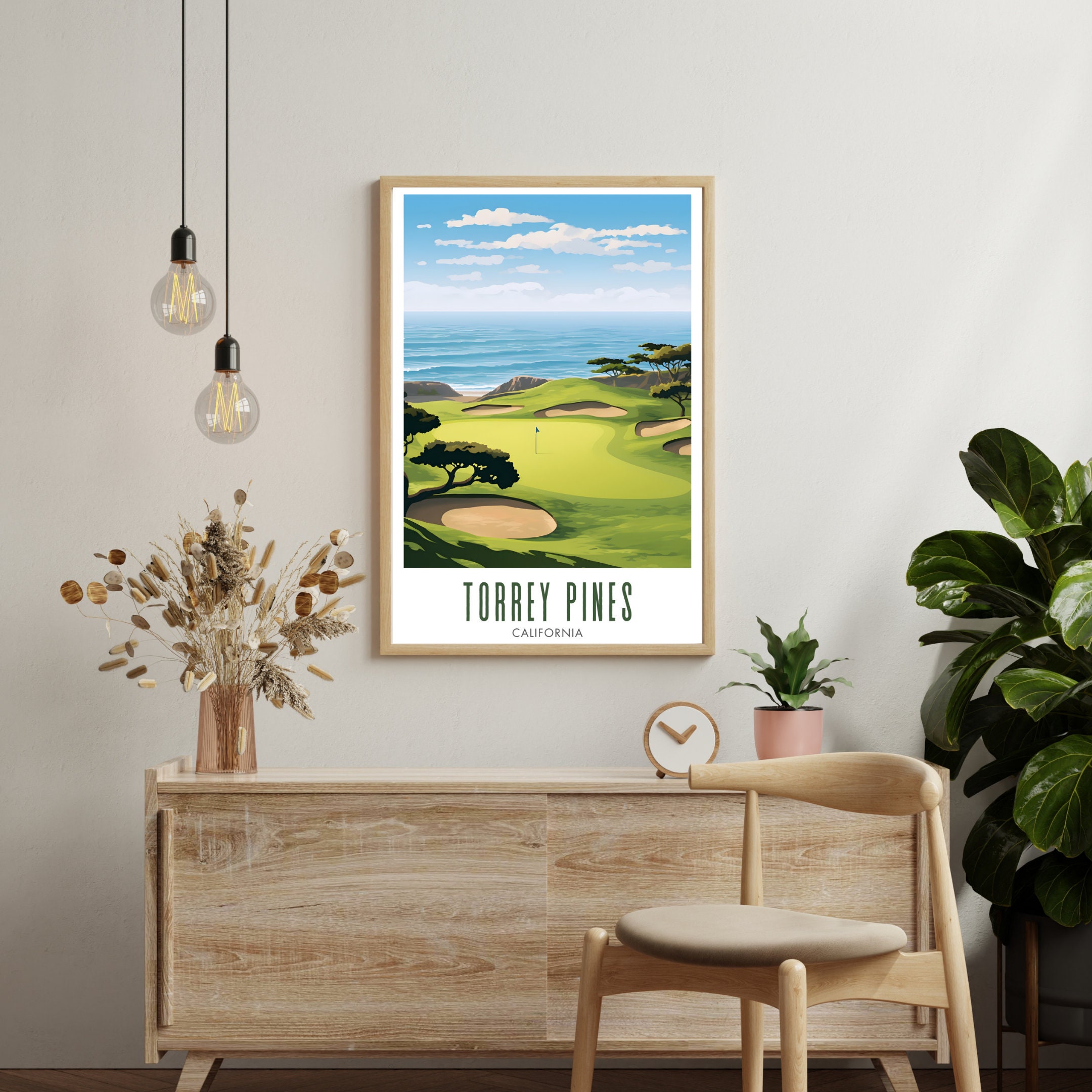 Torrey Pines Poster, Torrey Pines Golf Course, Torrey Pines Print, Golf ...
