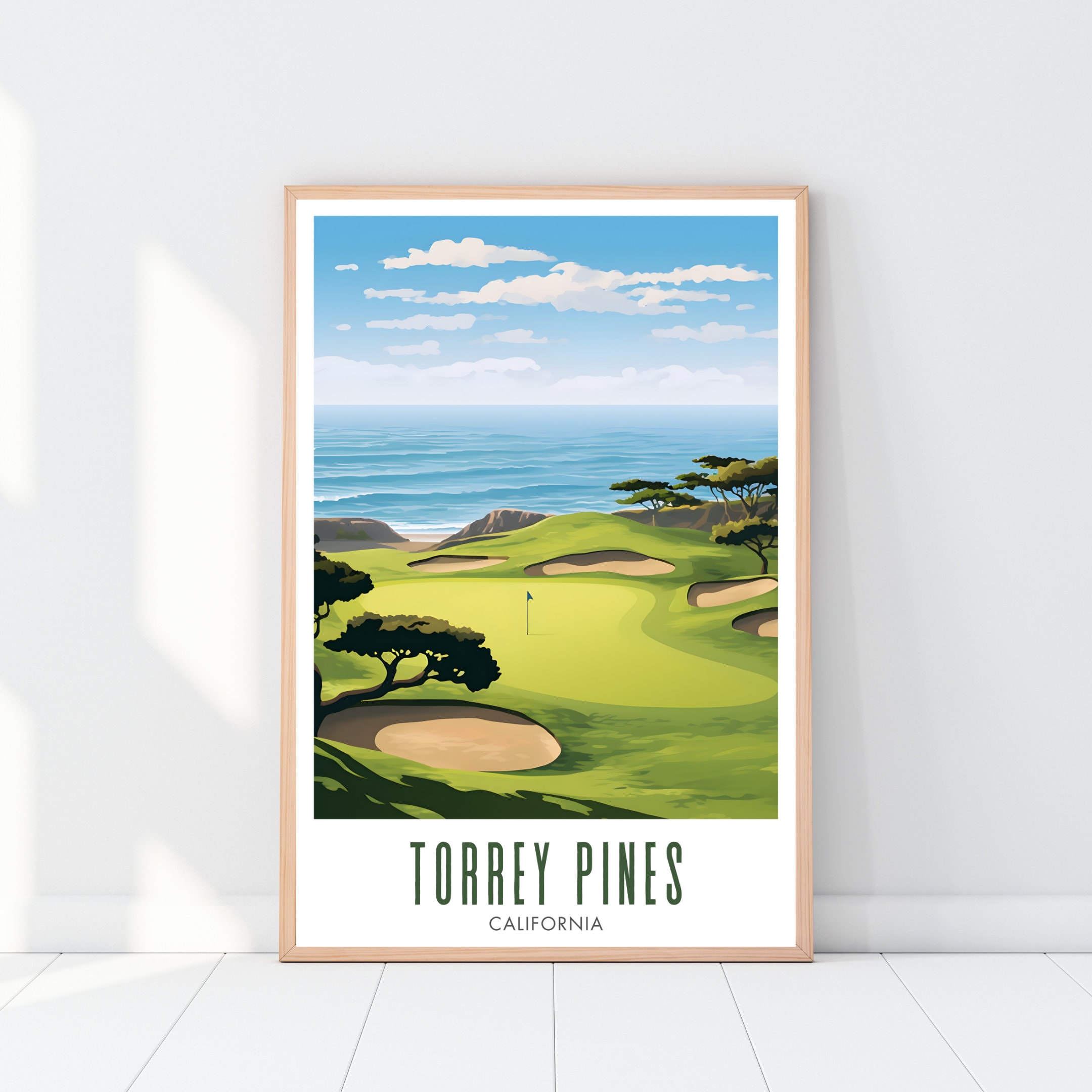 Torrey Pines Poster, Torrey Pines Golf Course, Torrey Pines Print, Golf ...