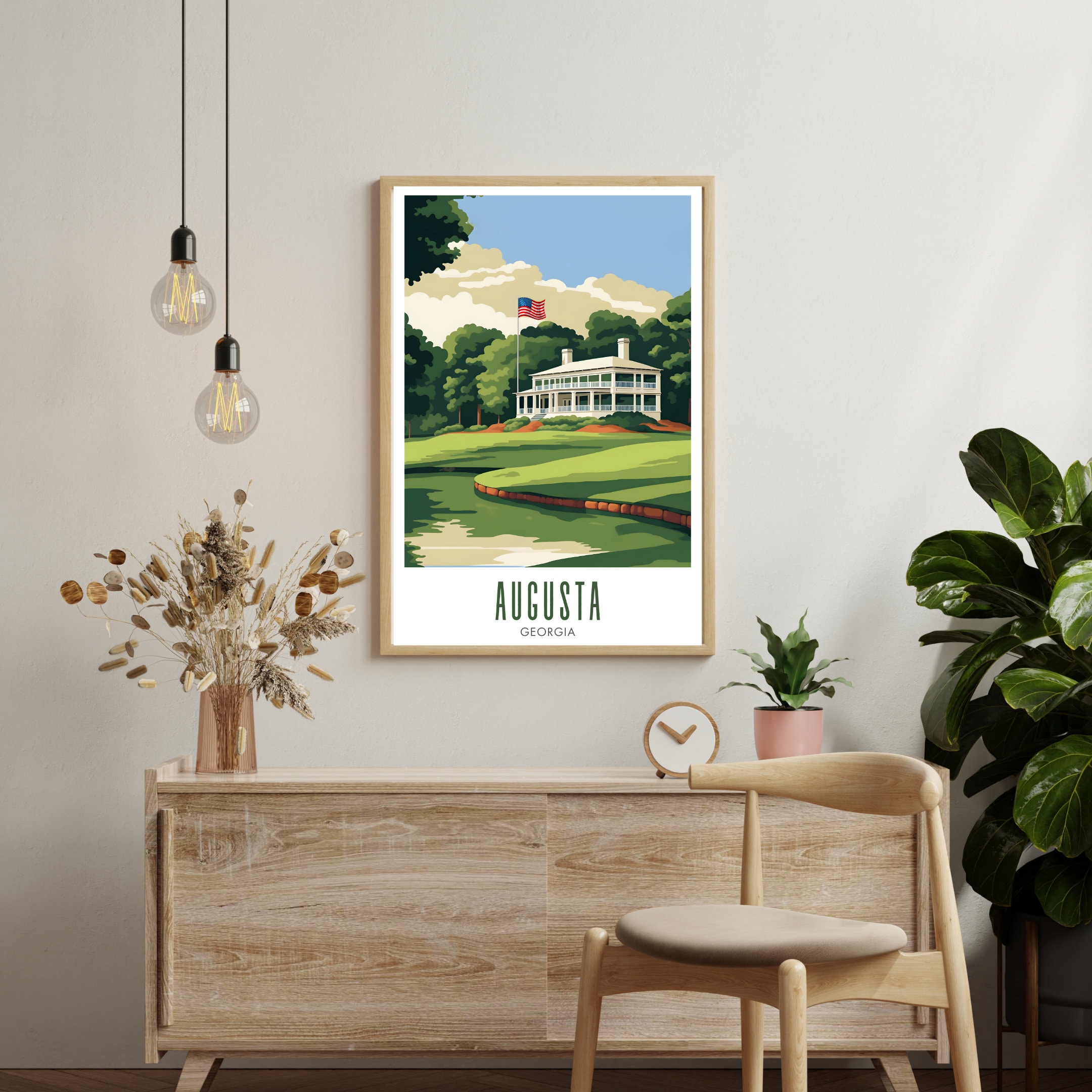 Augusta Travel Poster, Augusta Wall Art Print, Augusta Travel Art ...