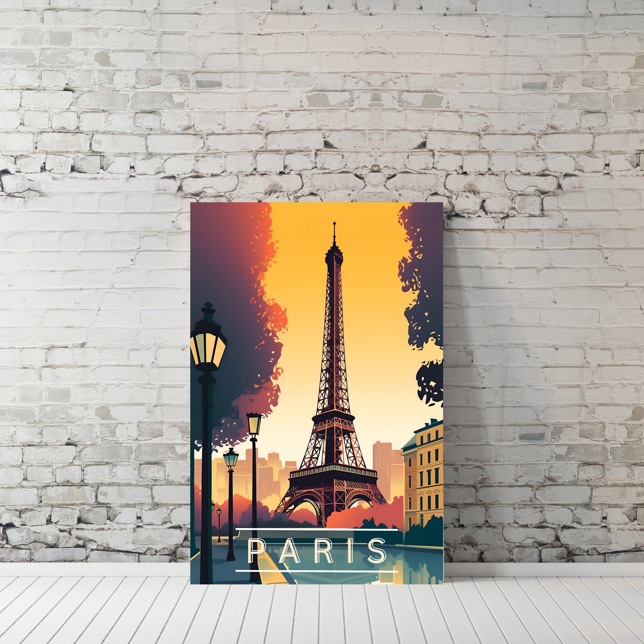 Paris Travel Poster, Paris Wall Art Print, Paris Travel Art Poster ...