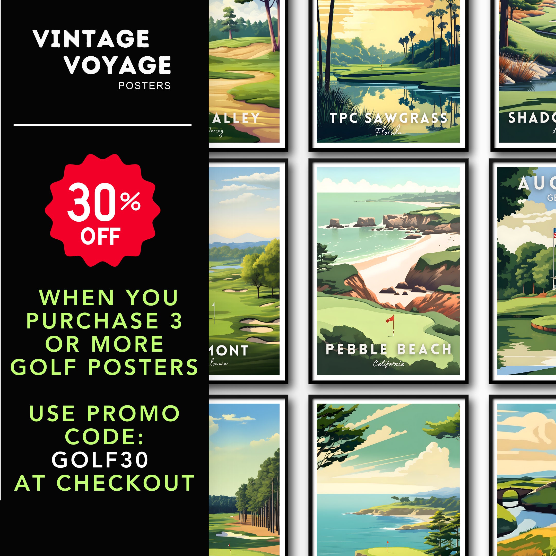 Cypress Point Poster, Cypress Point Golf Course, Cypress Point Print ...